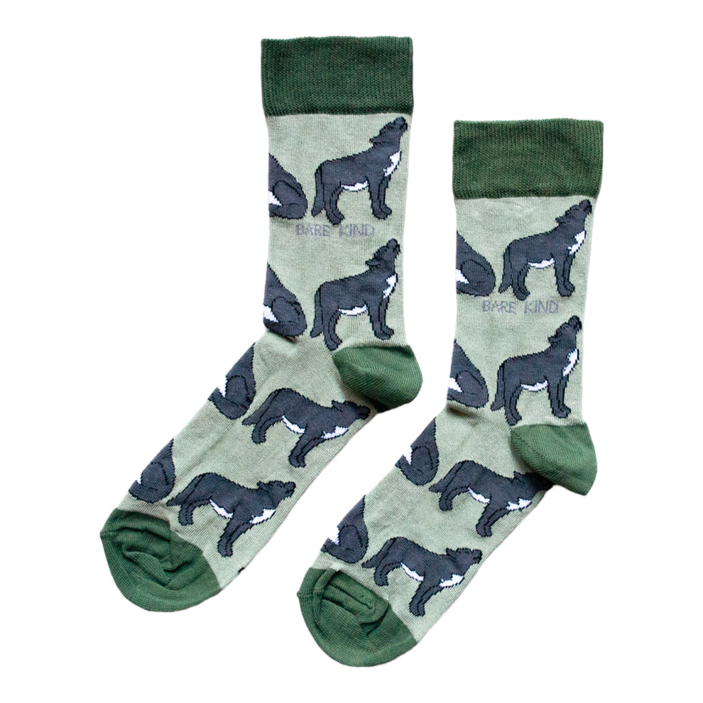 Save the Wolves Bamboo Socks - Unmatched Comfort in Every Pair – Bare Kind