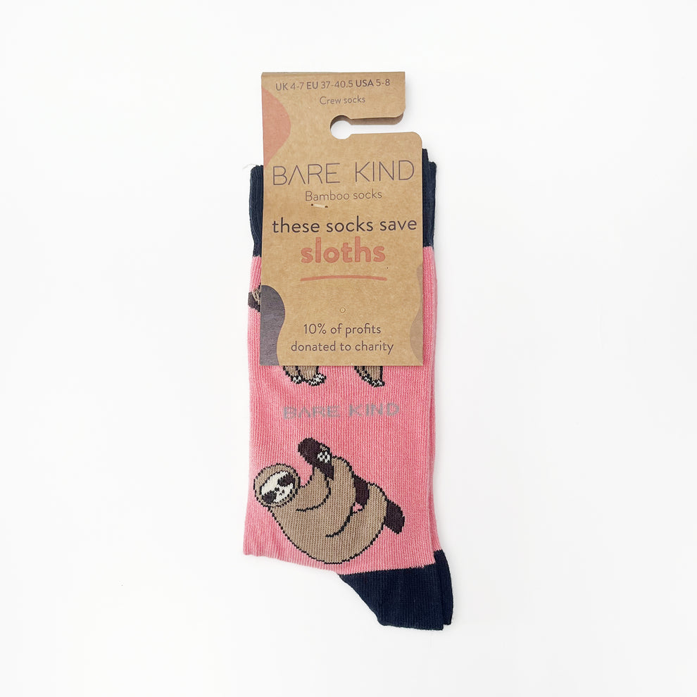 Save the Sloths Bamboo Socks – Bare Kind