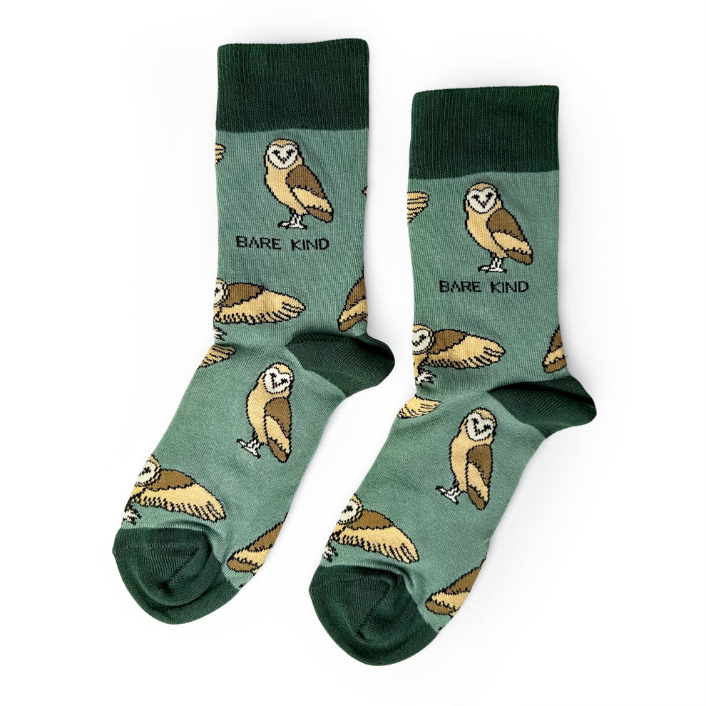 Save the Barn Owls Bamboo Socks - Saving Animals with Every Pair – Bare ...